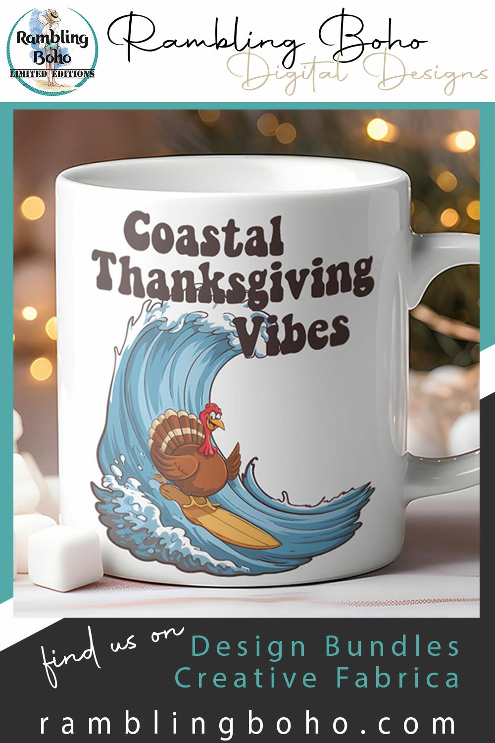 Coastal Thanksgiving Vibes Surf Turkey