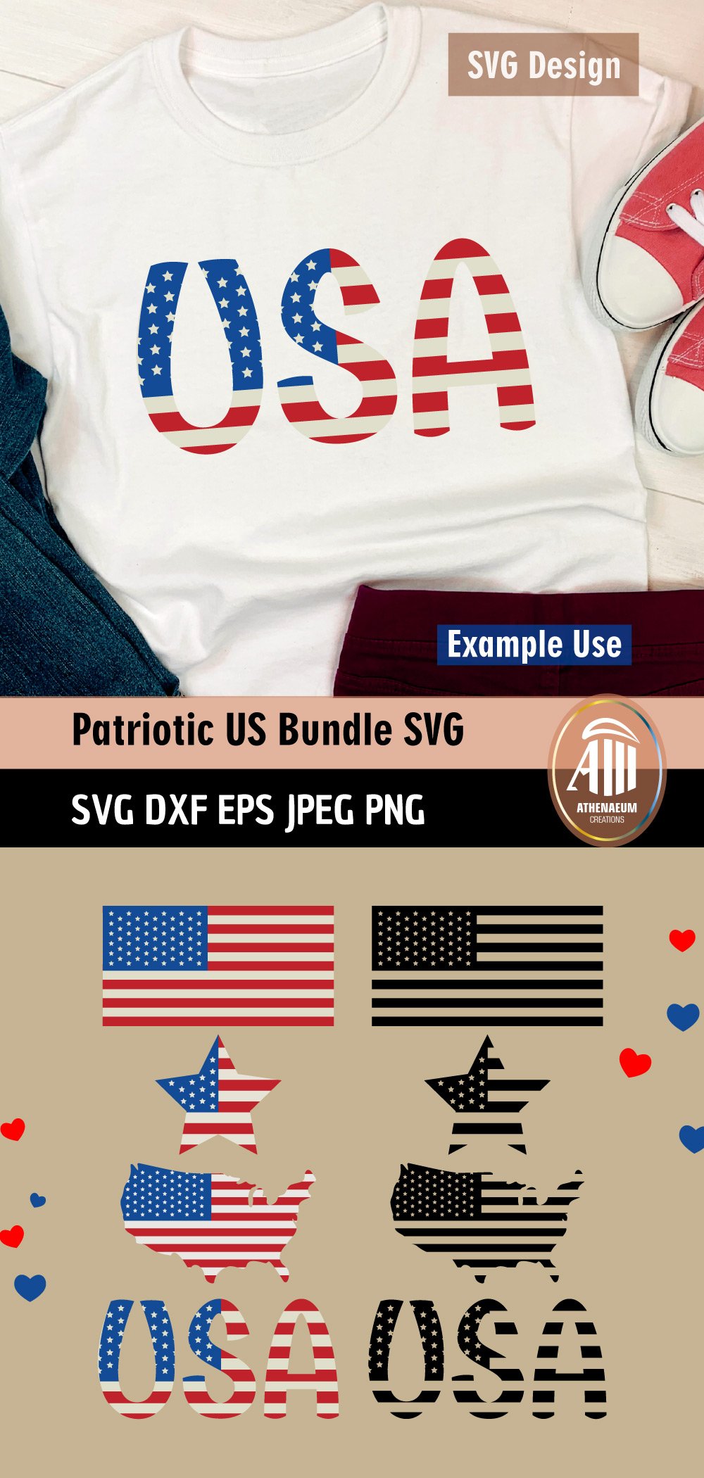 American Flag SVG| Patriotic Bundle|4th of July SVG| US Flag