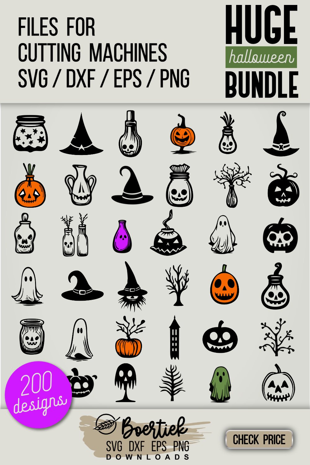 Halloween Big Bundle 200 SVG files