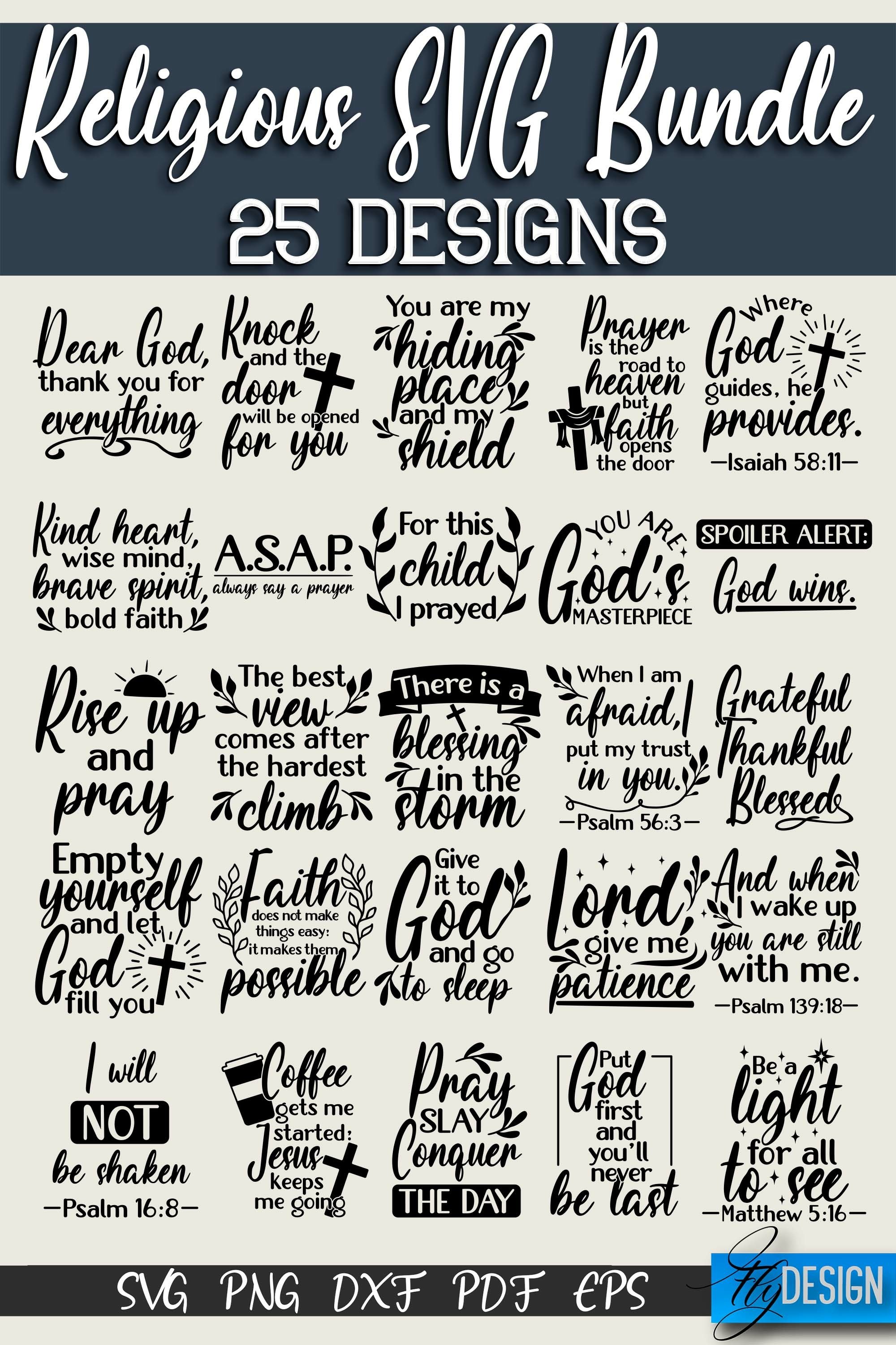 Religious Quotes SVG Bundle|Religion Design|Jesus (2765990)