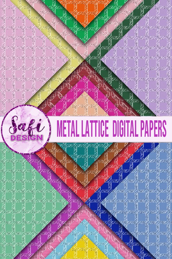 Metal Lattice Digital Paper Backgrounds