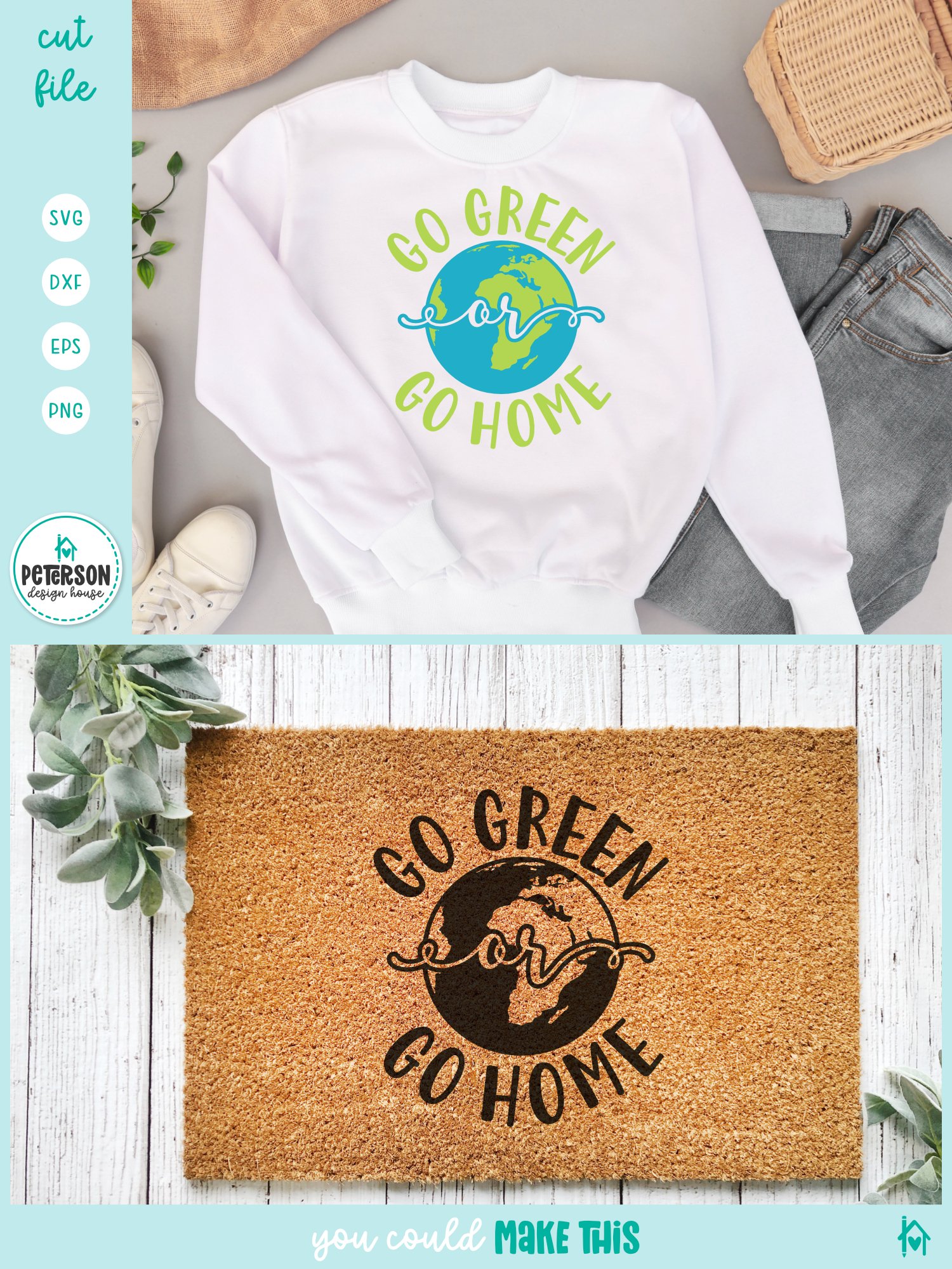 Go Green or Go Home SVG Cut File