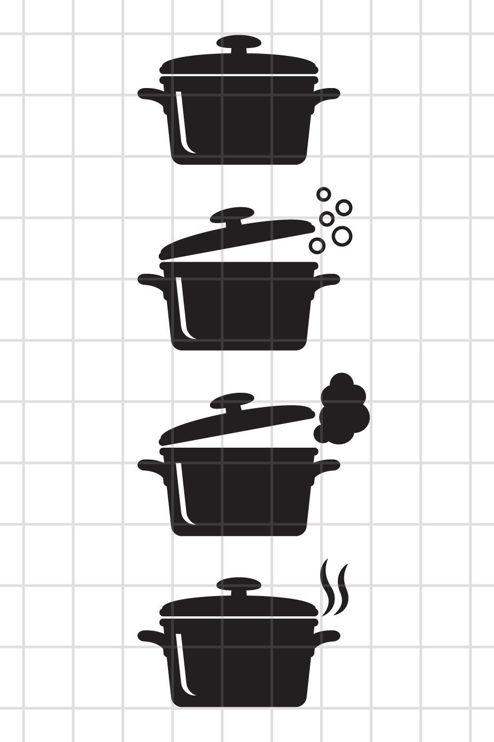 Cooking Pot icon. Cooking pan icon. Kitchen pot icon.