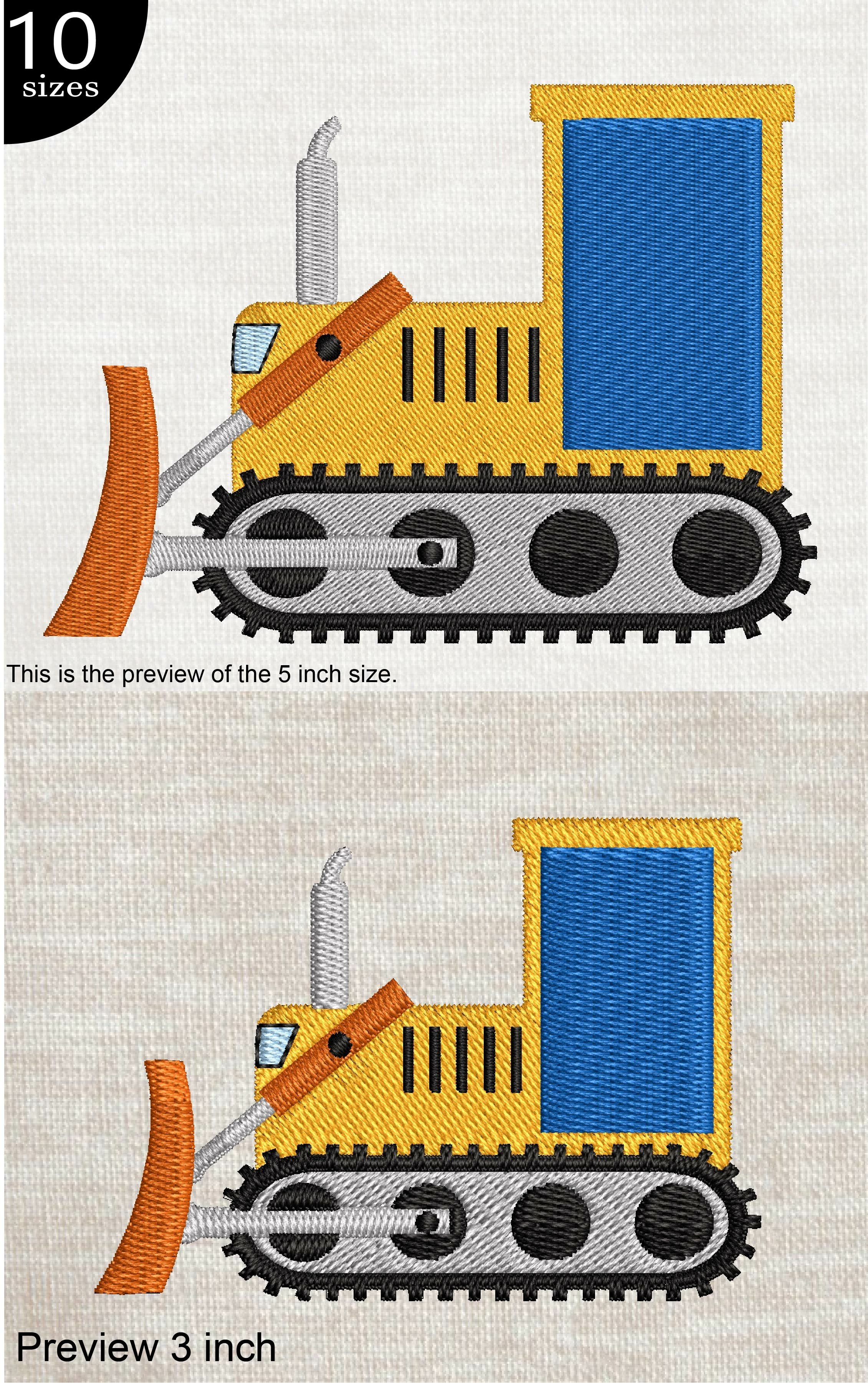 Construction Bulldozer - Embroidery Files - 81e