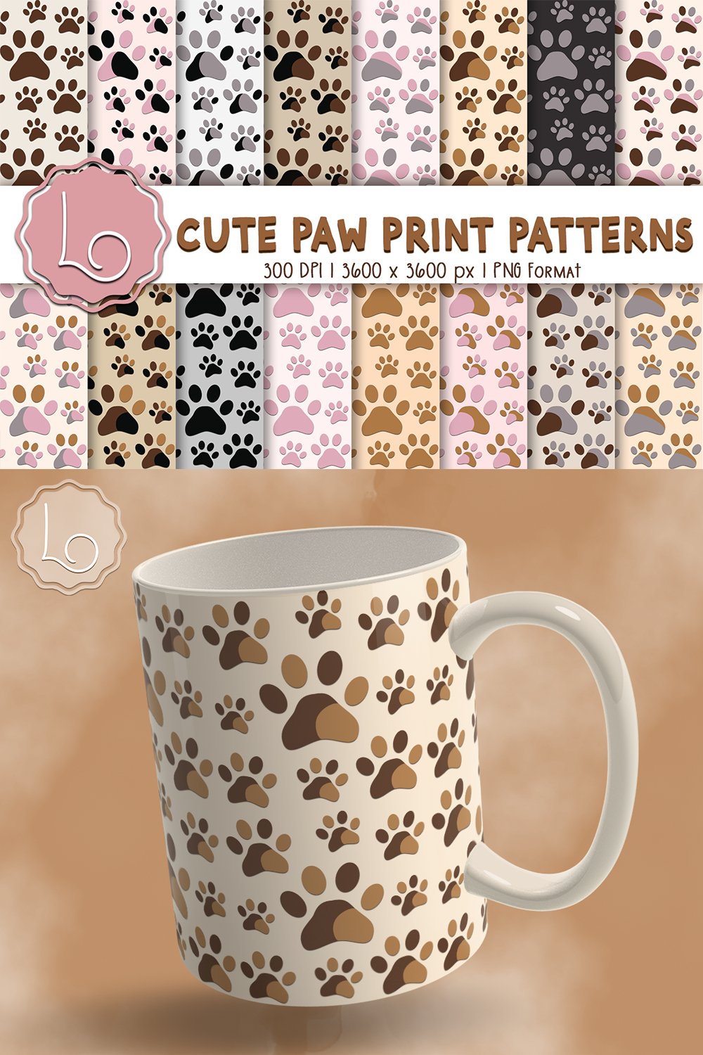 Cute Paw Print Patterns
