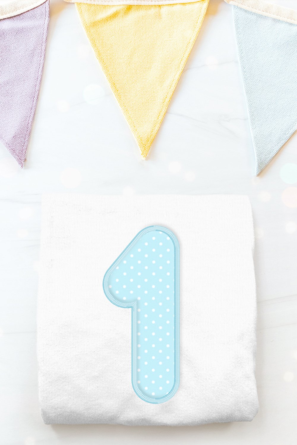 Cute Round Number 1 Applique Embroidery File