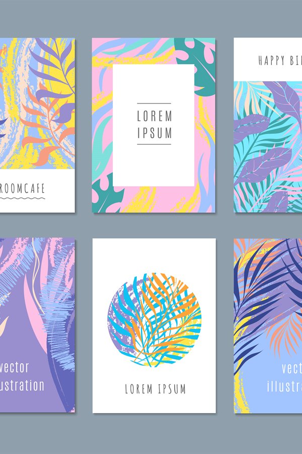 Creative drawing vector trendy backgrounds with nature graph