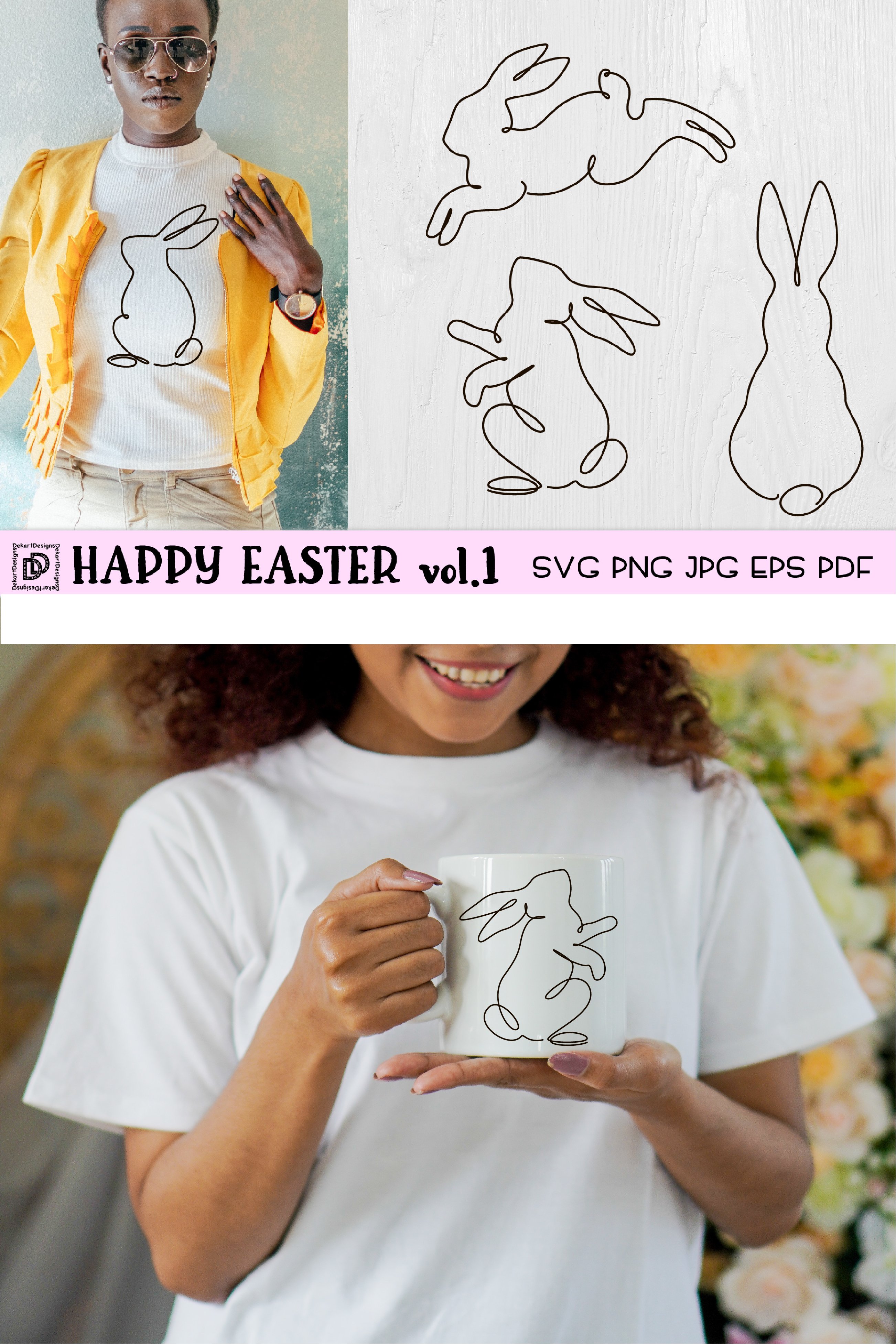 Easter Bunny SVG Easter Bunny Silhouette SVG