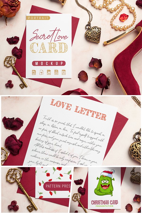 Secret Love Card Mockup