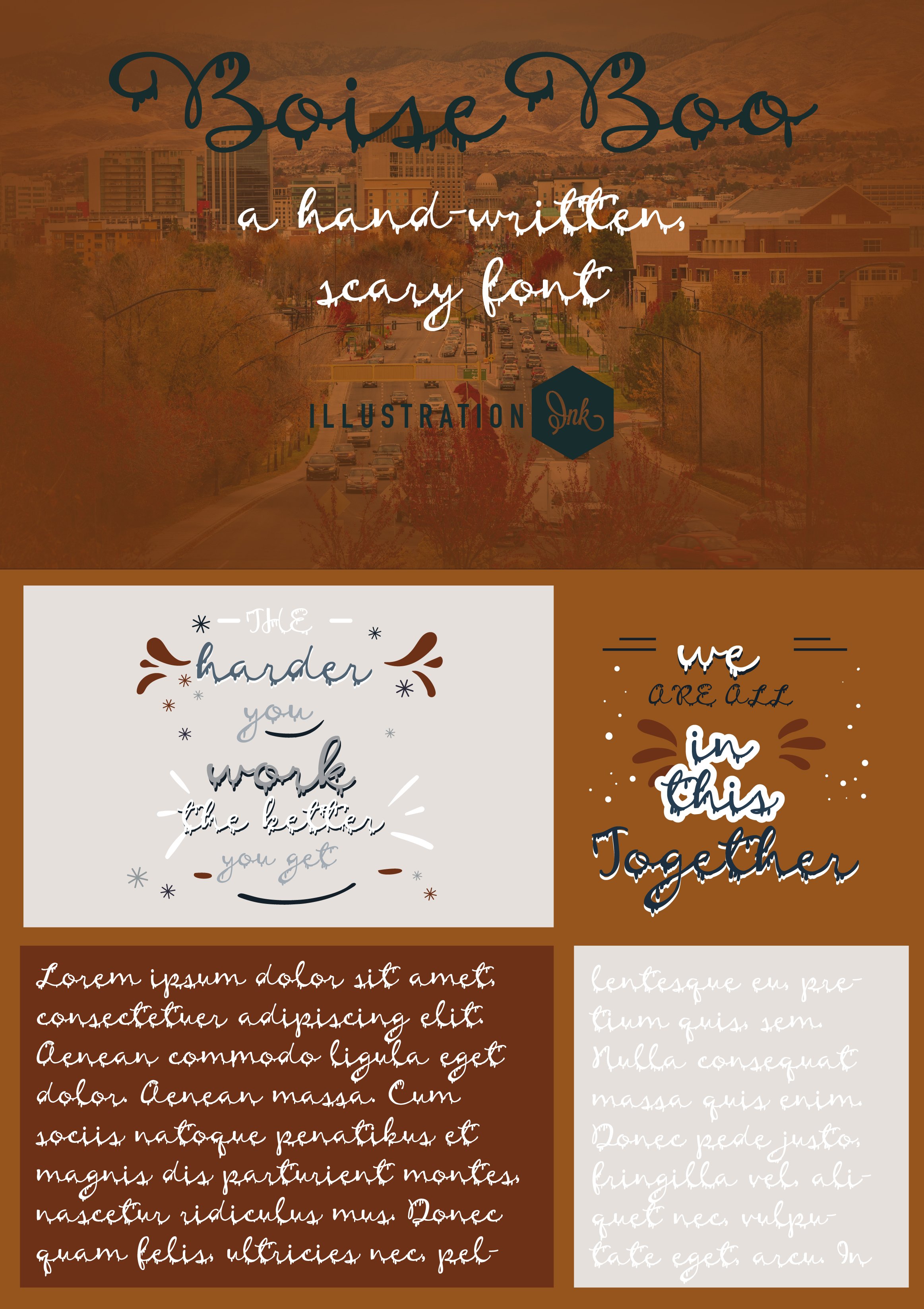 Hand-crafted, spooky, Halloween font