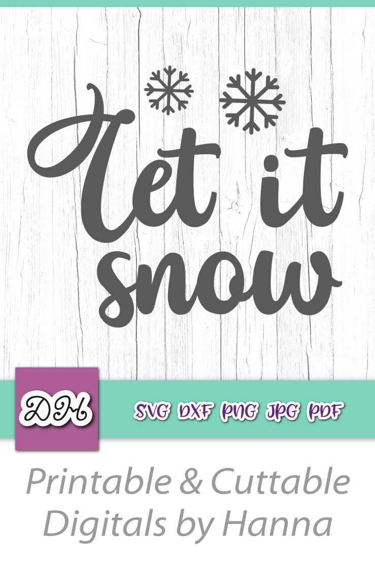 Let it Snow Winter Holidays Saying Clipart Sign