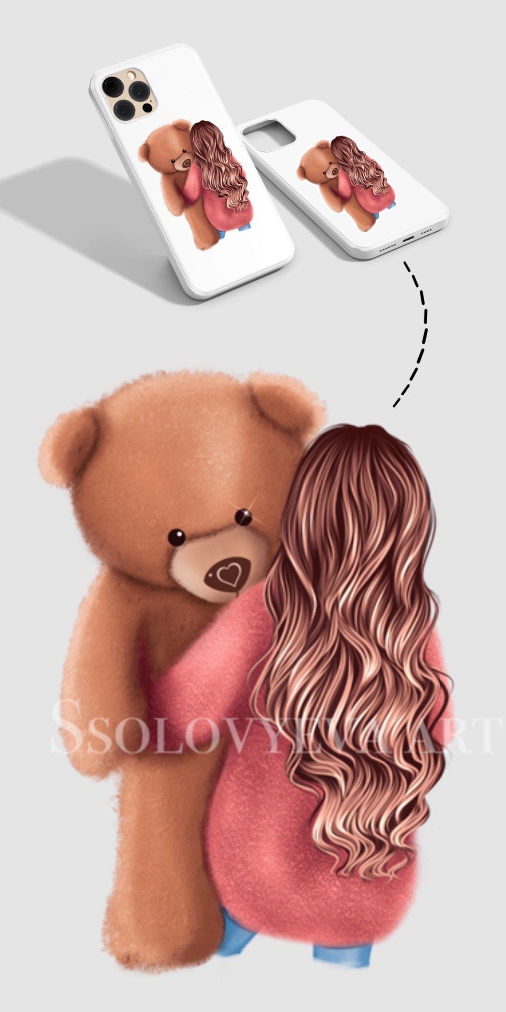 Girl With Teddy Bear Clipart