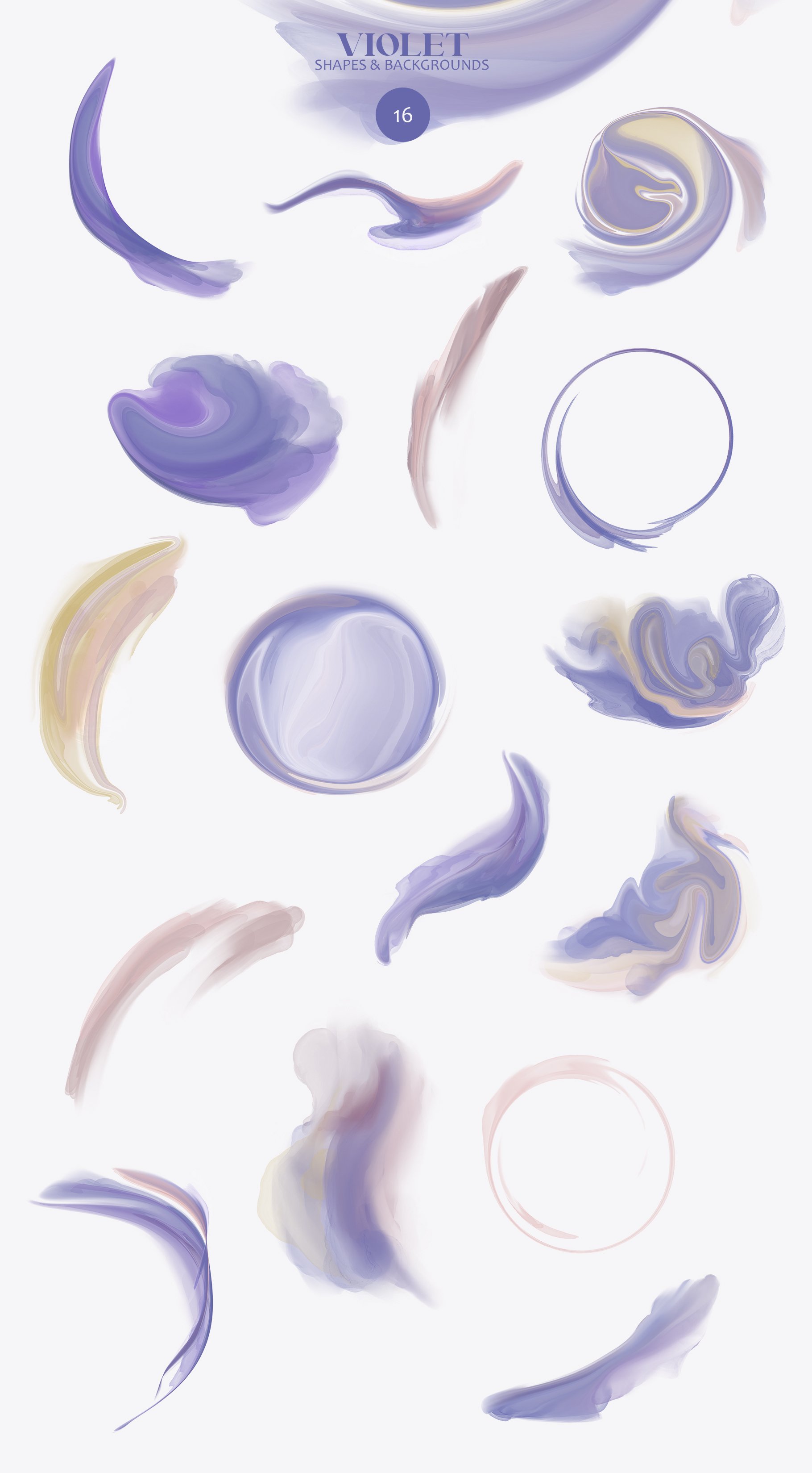 Purple trendy abstract shapes