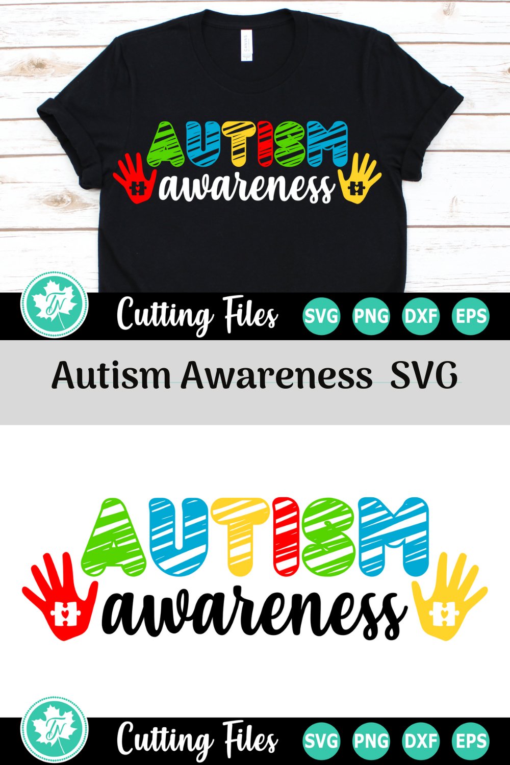Autism Scribble Letters - An Autism Awareness SVG Cut File