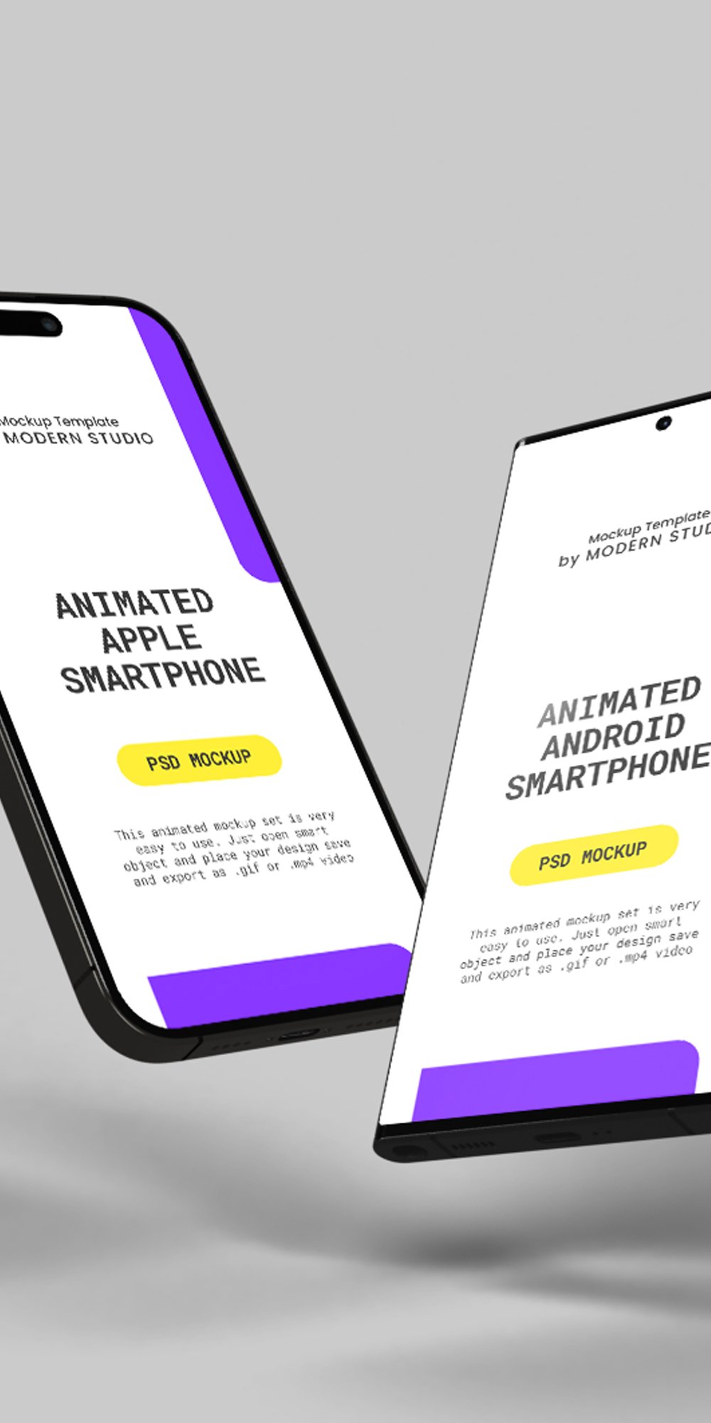 Animated Android and iOS Smartphone Mockup