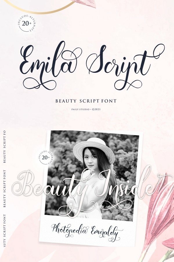 Emila Script Beauty Script Font (1633086)