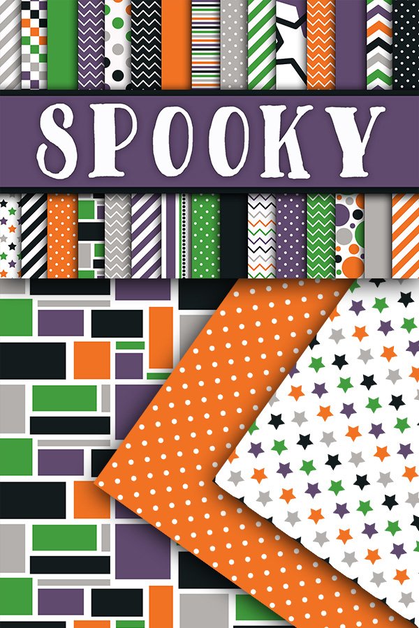 Spooky Digital Papers (37557)