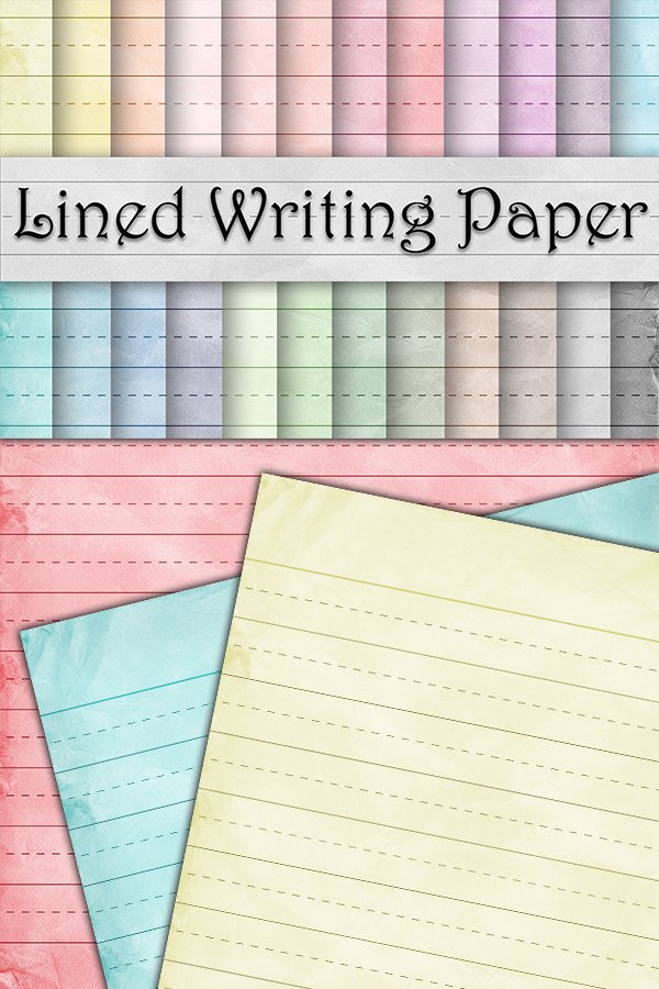 Lined Writing Paper Digital Paper (37580)