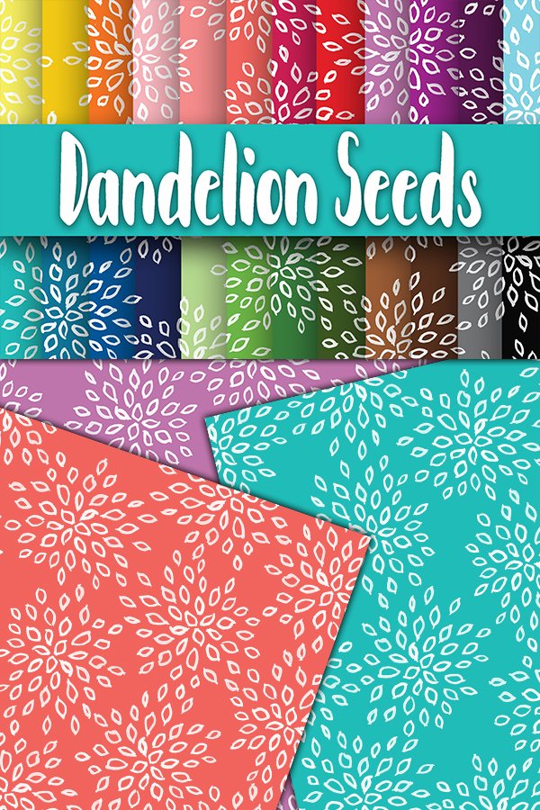 Dandelion Seeds Digital Papers