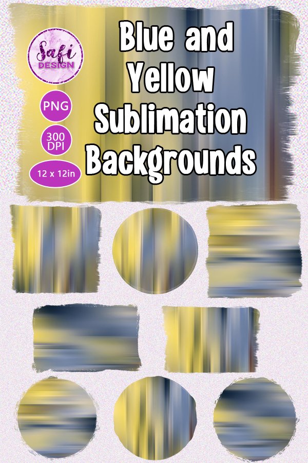 Blue and Yellow Sublimation Backgrounds