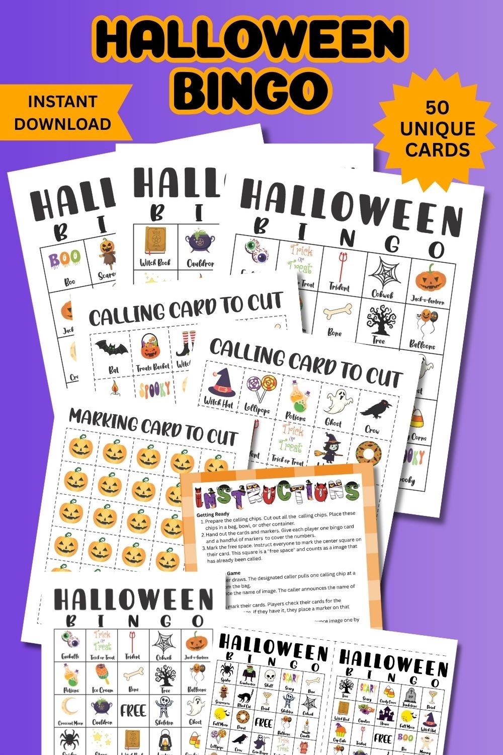 Printable Halloween Bingo Game