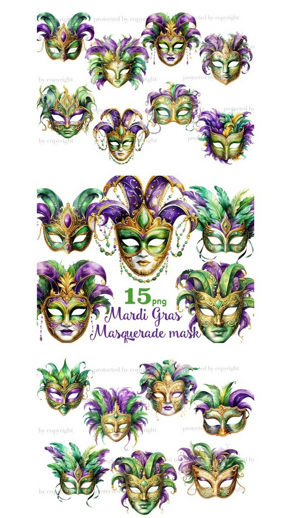 Mardi Gras Clipart | Carnival Mask PNG