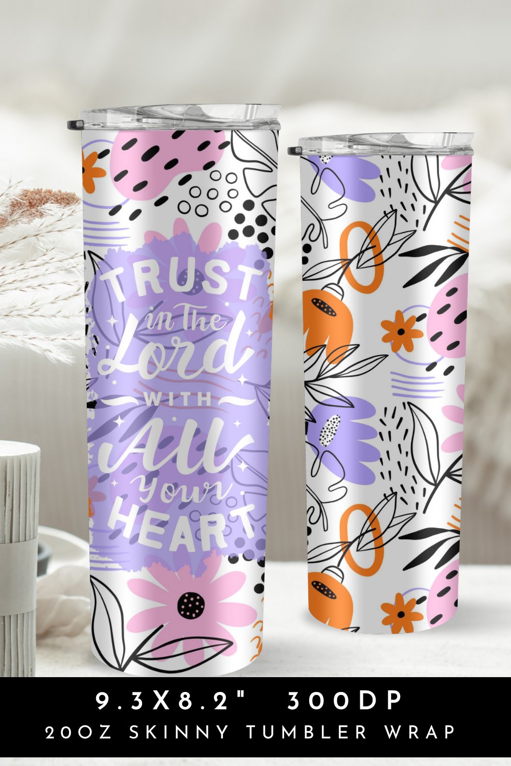 Tumbler Wrap with Scripture Jesus Faith Quote (2313254)