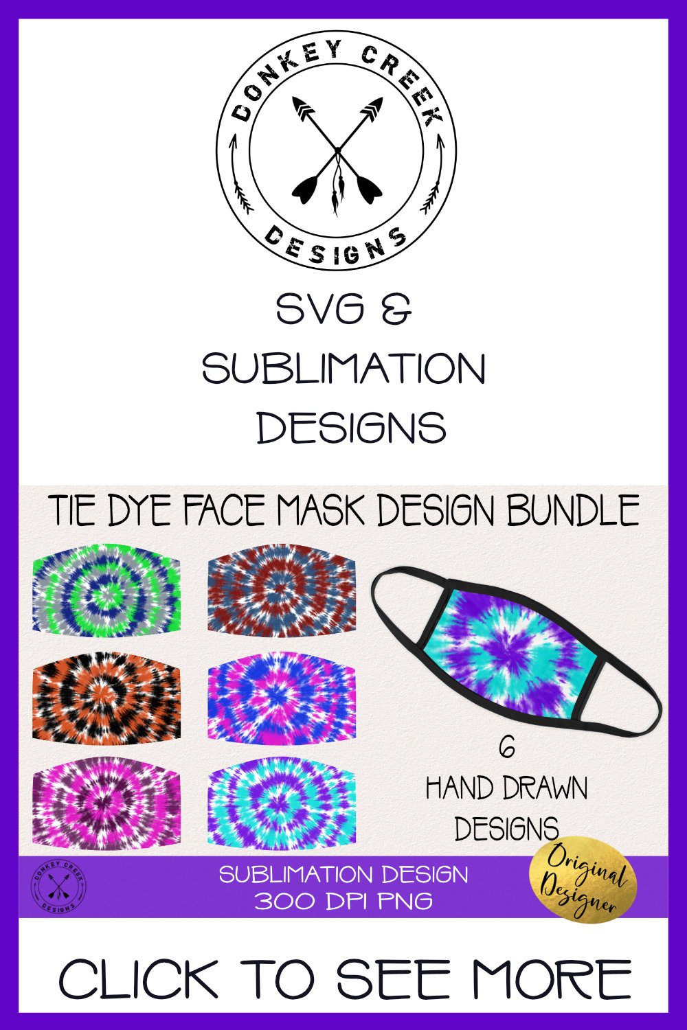 Tie Dye Face Mask Sublimation Bundle