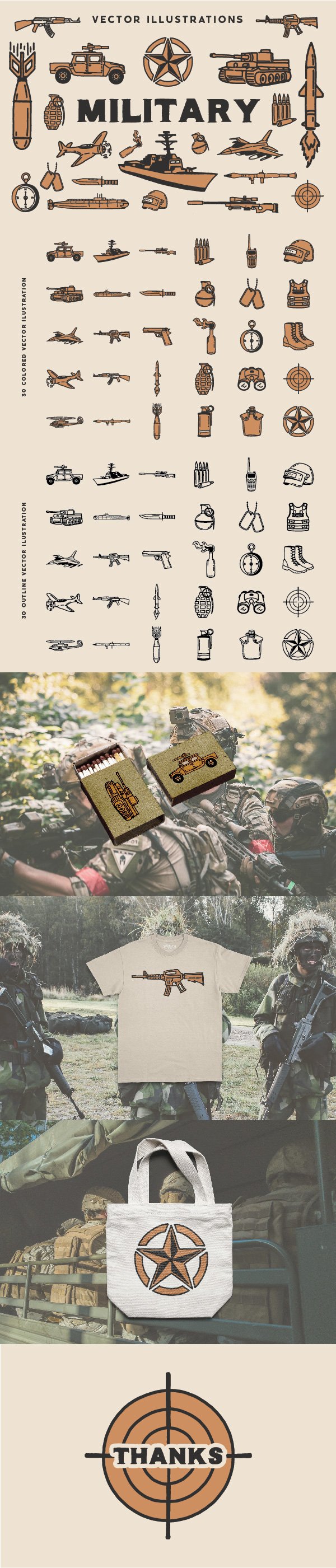 Military Vector Illustrations