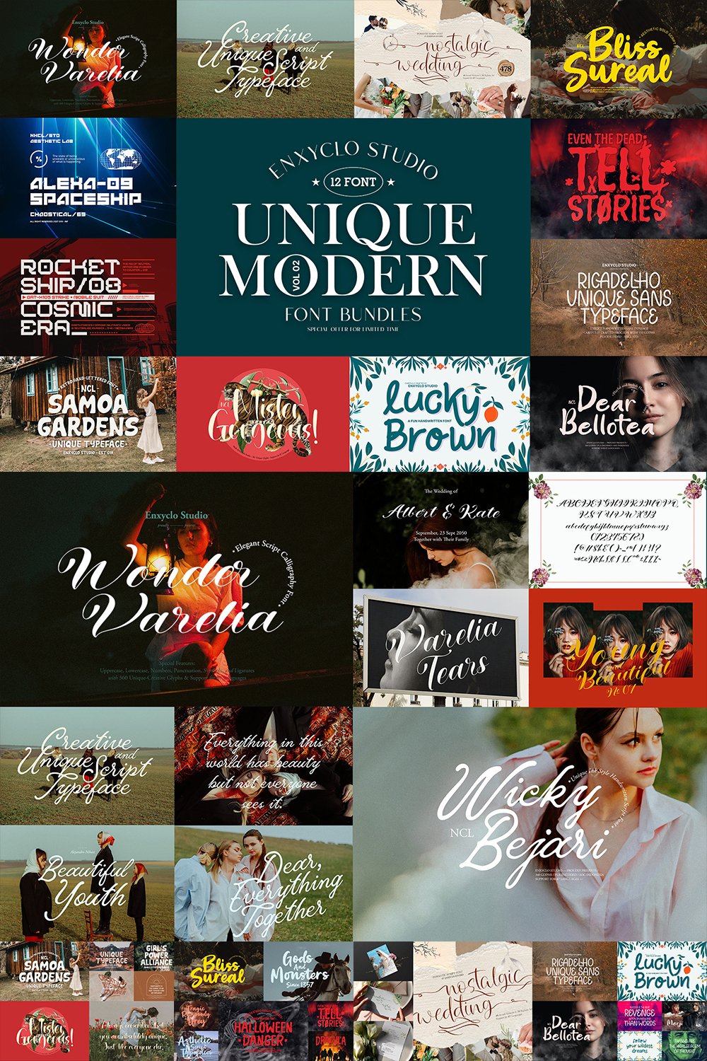 UNIQUE MODERN FONT BUNDLE - VOL.02