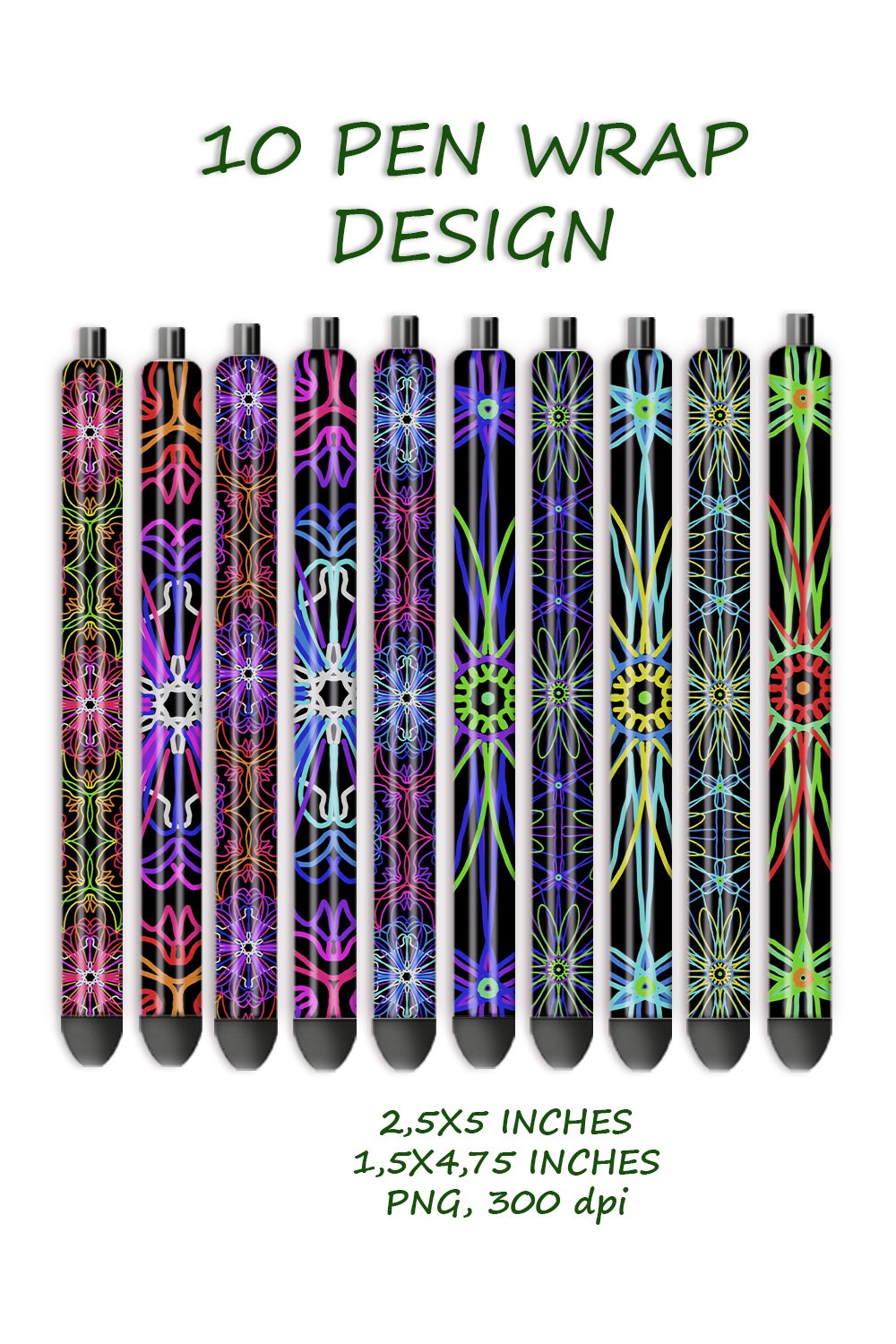 Ornamental Pen Wrap Design Bundle.v13