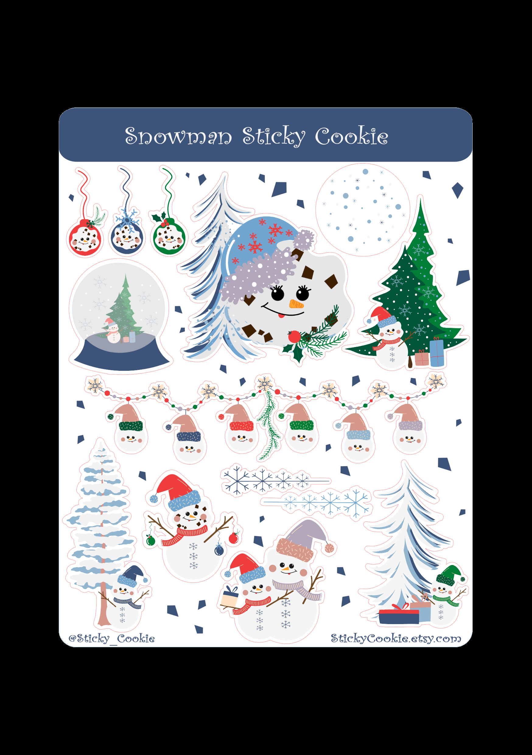 Digital Snowman Clipart