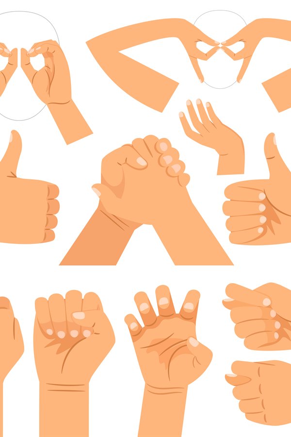Funny hand gestures set