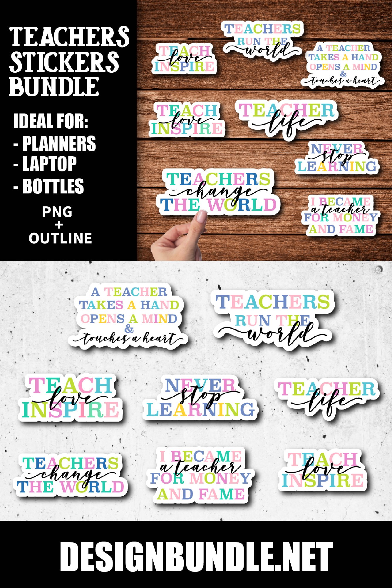 Teachers Stickers Pack png files