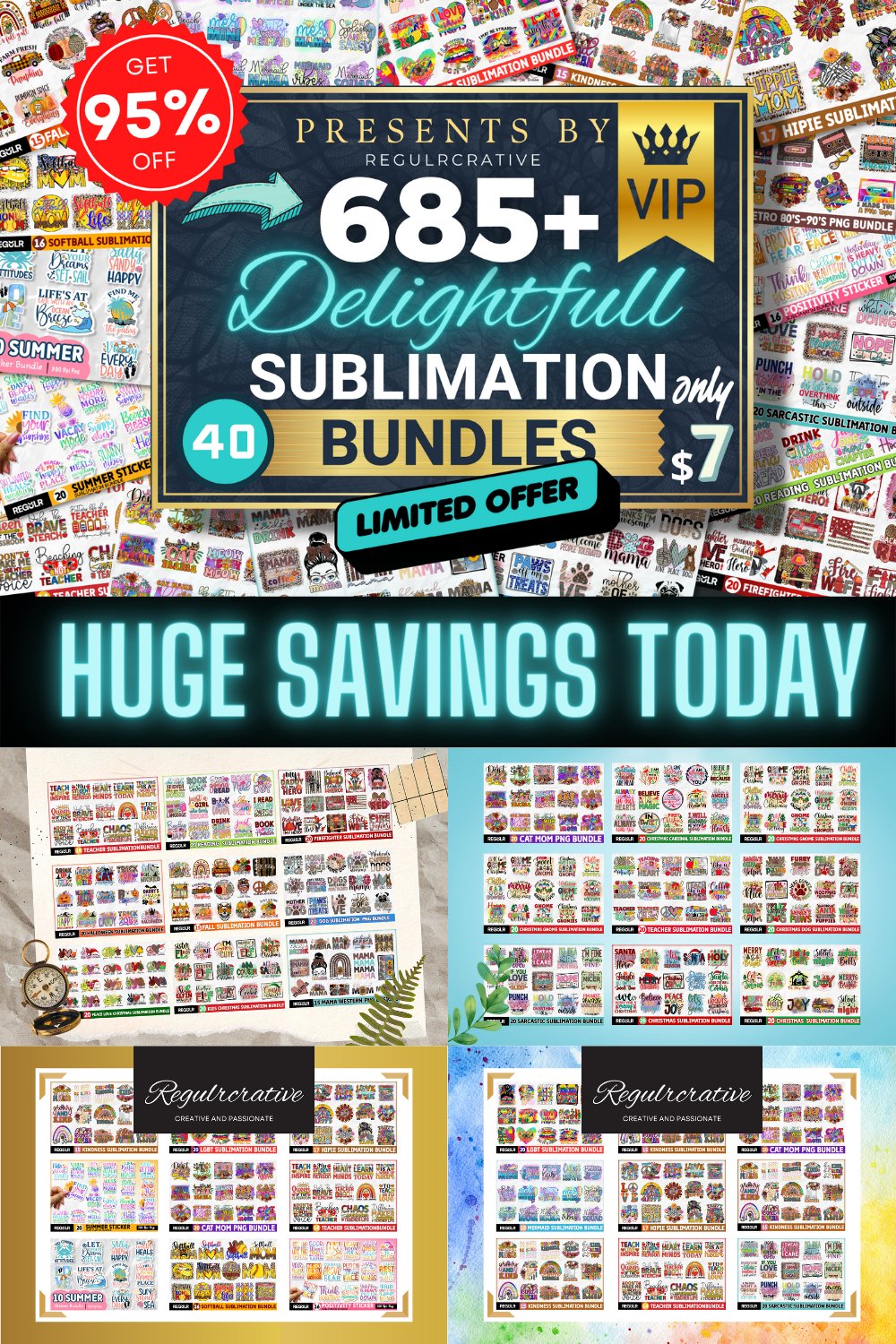 The Delightful Sublimation Bundle - 685 DESIGNS 40 BUNDLE