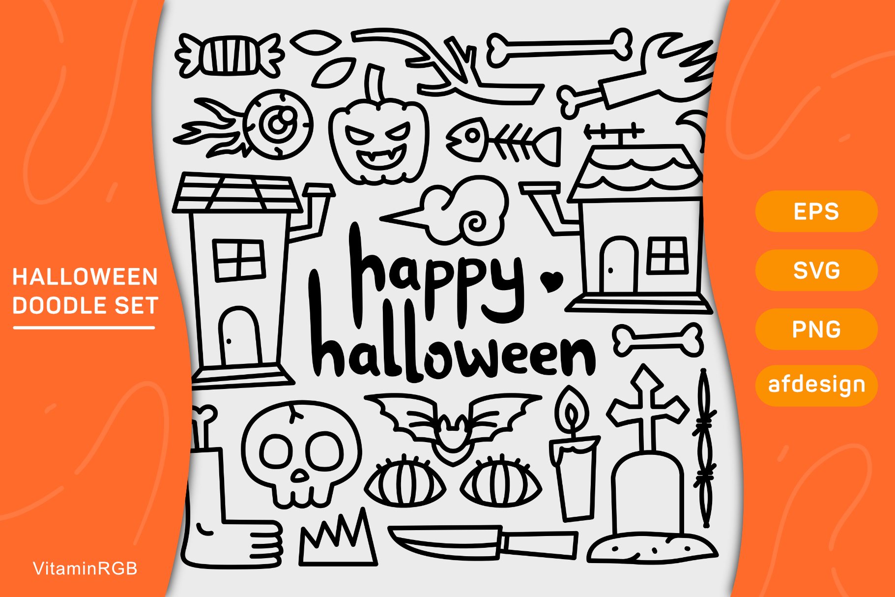 doodle collection set of halloween (1016545)