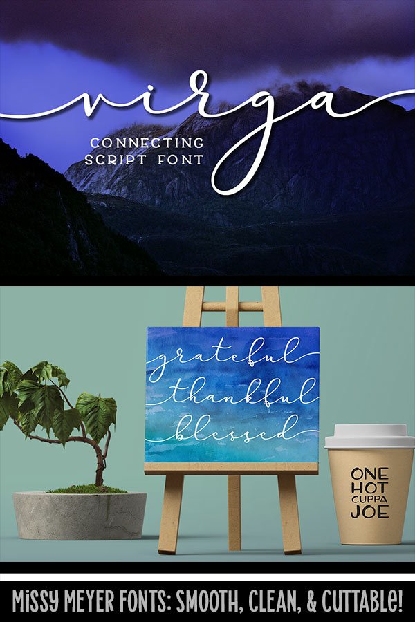 Virga - connecting script font