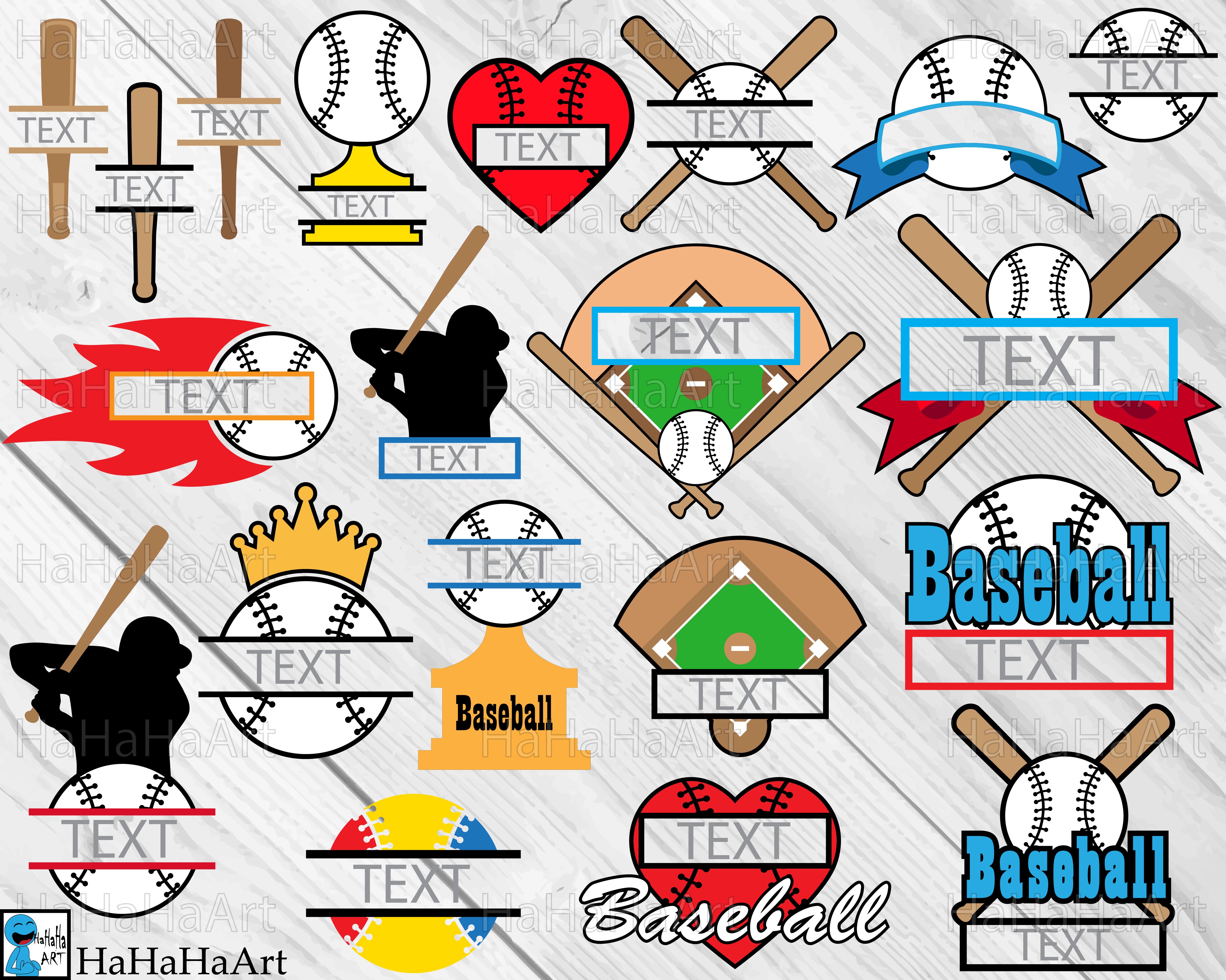 Split Baseball Designs - Clip art / Cutting Files (1045103)
