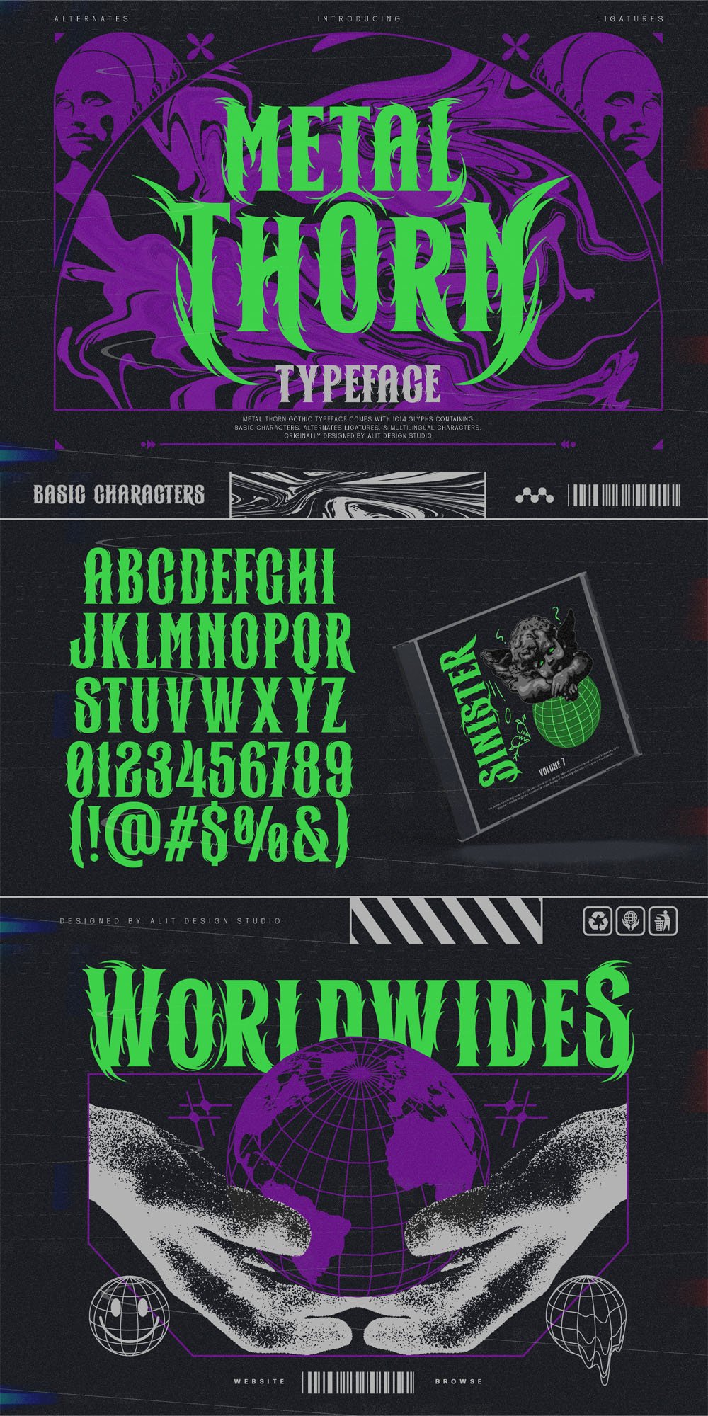 Metal Thorn Typeface