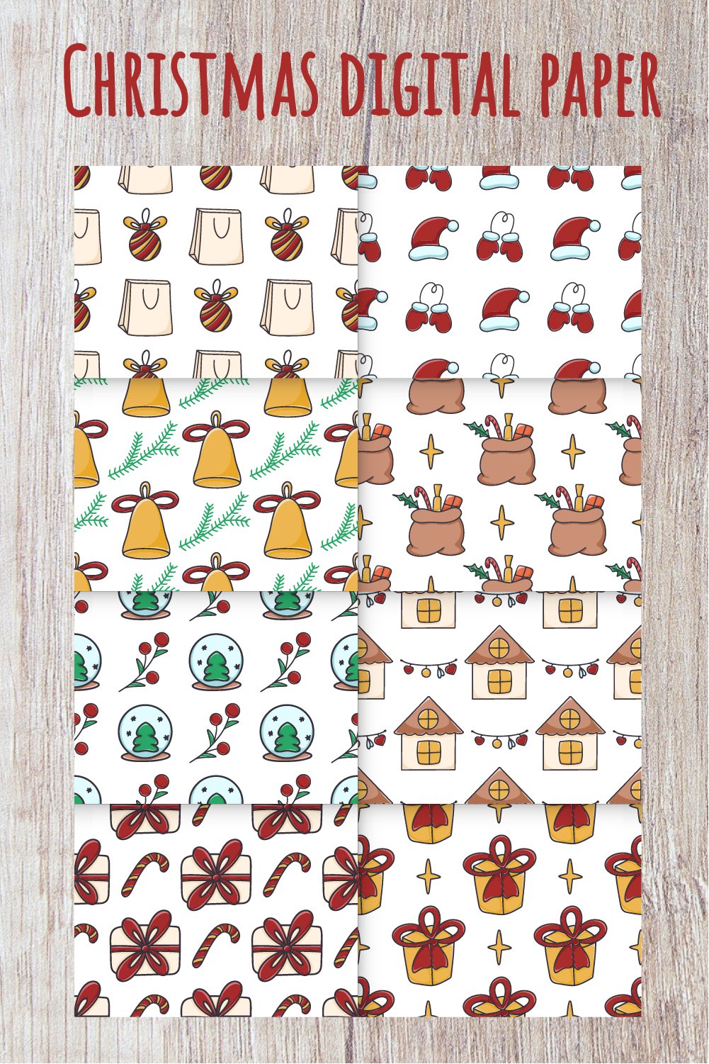 Christmas seamless patterns digital paper
