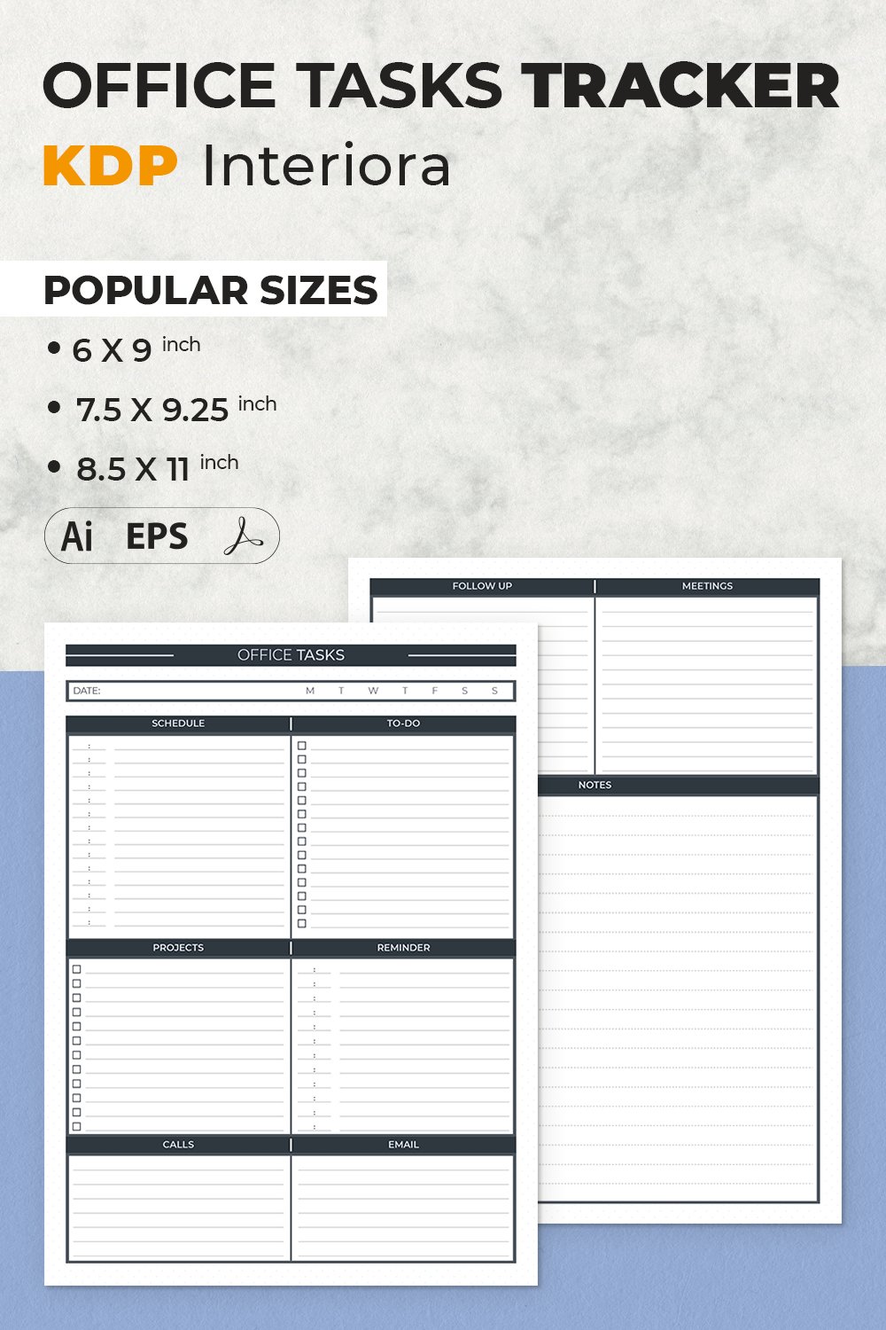 Office Tasks Tracker |Printable Template