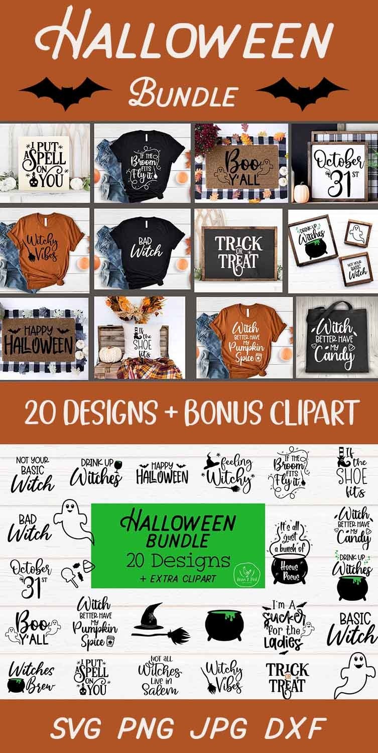 Halloween Bundle 20 Halloween Svg plus Clipart (905507)