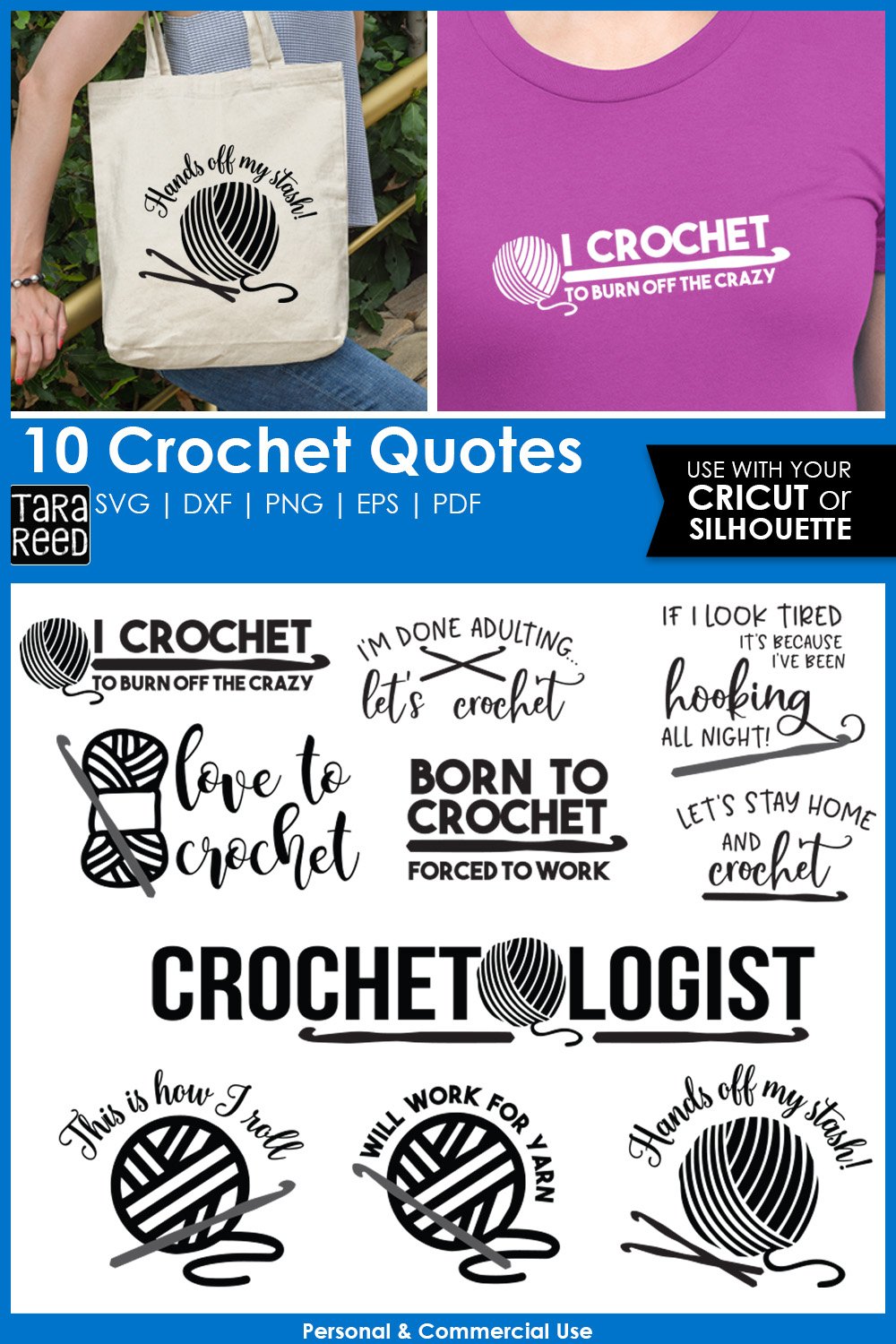 Crochet SVG files for Cricut or Silhouette