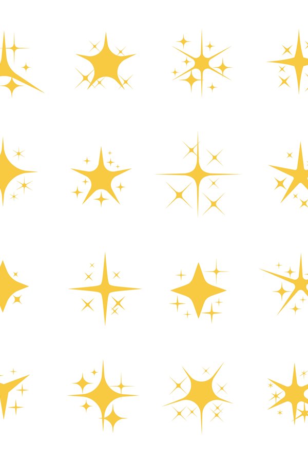 Sparkling stars. Shiny sparks, glitter light star and sparkl