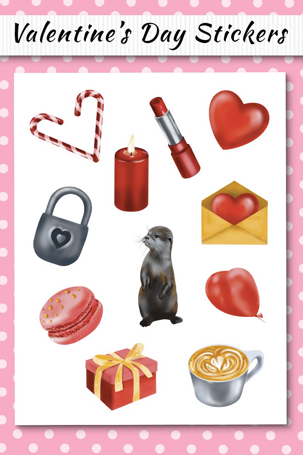 Valentine's Day Stickers Bundle (1116247)