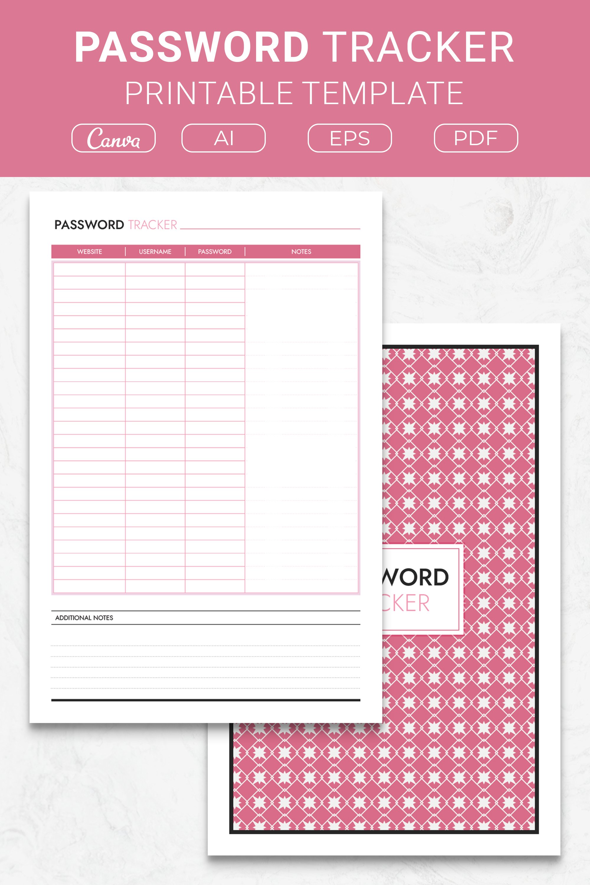 Password Tracker Printable Template (2617646)