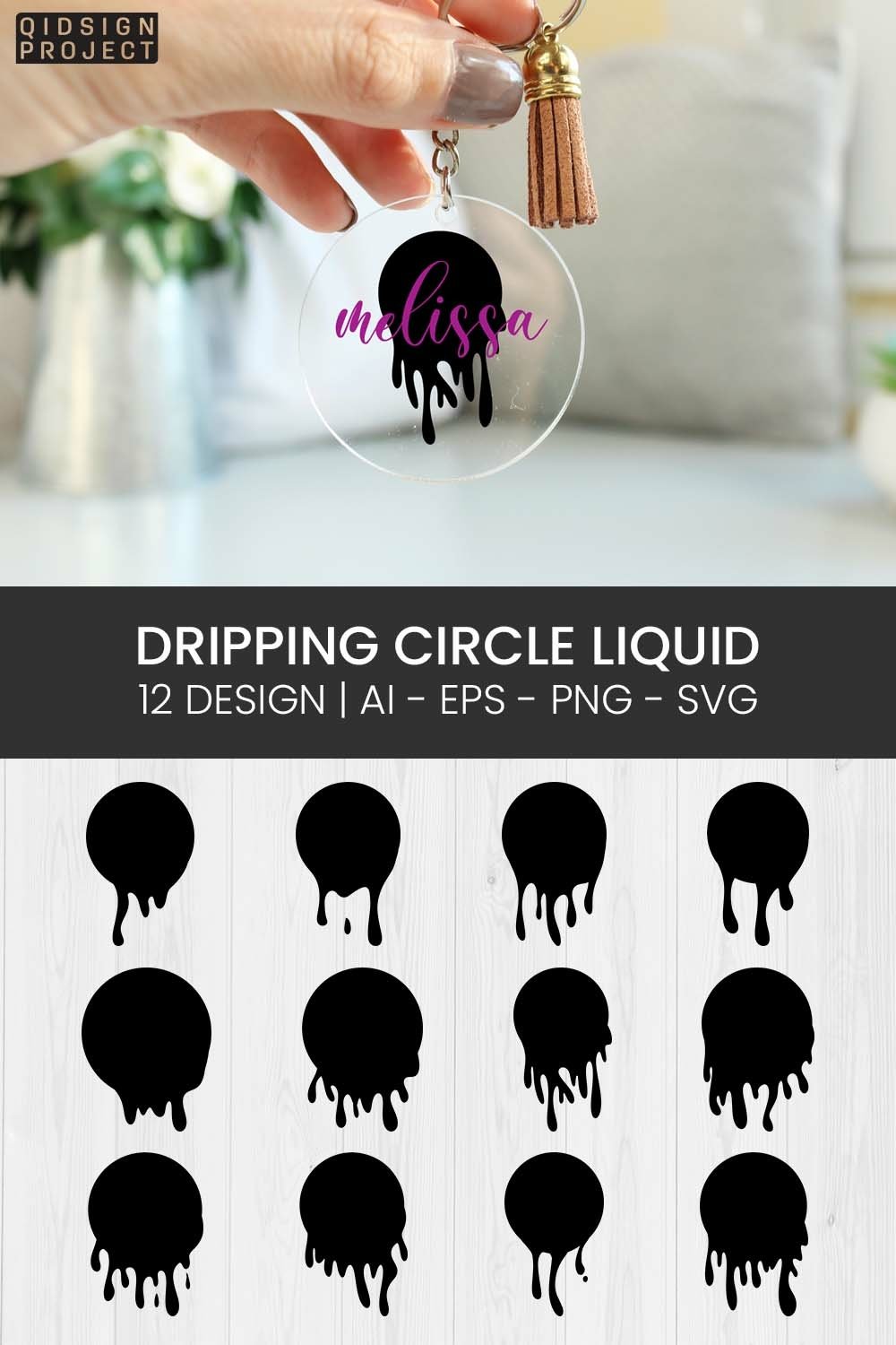 12 Dripping Circle Liquid, Dripping Svg, Dripping Borders