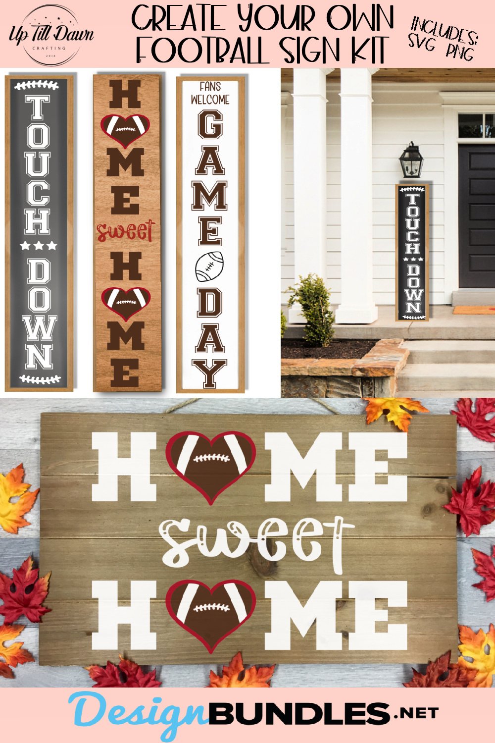 Football Welcome Porch Sign SVG Bundle, Football Sign SVG