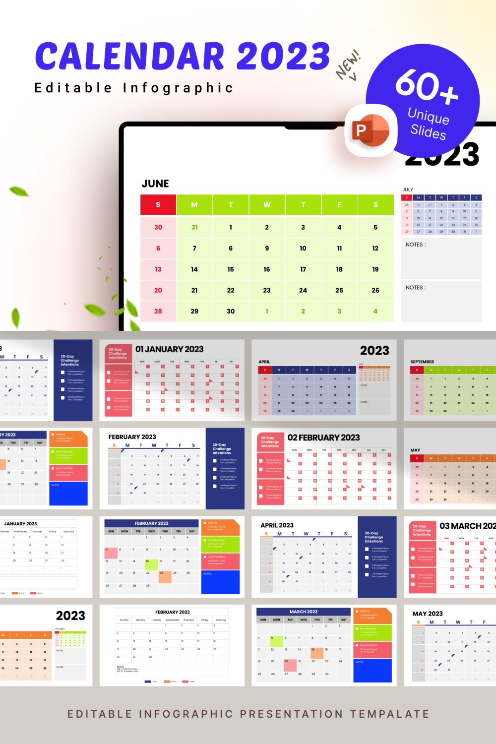 Calendar 2023 Infographic Presentation Tamplate