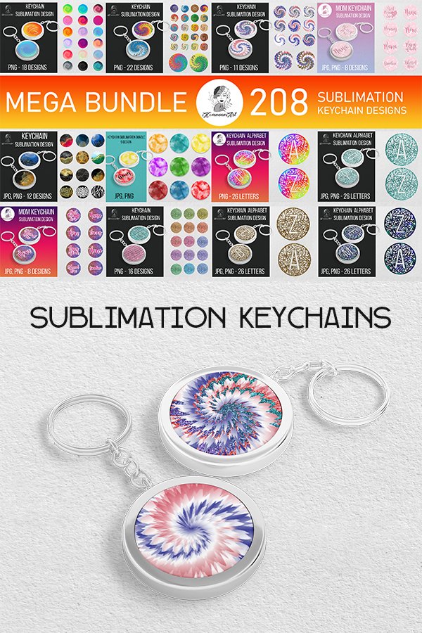Sublimation Keychain Mega Bundle / Keychain Sublimation Circ